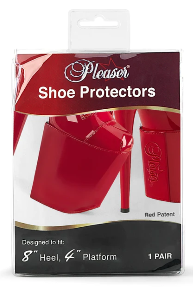 Pleaser USA Shoe Protectors 8inch - Patent Red · Pole Junkie