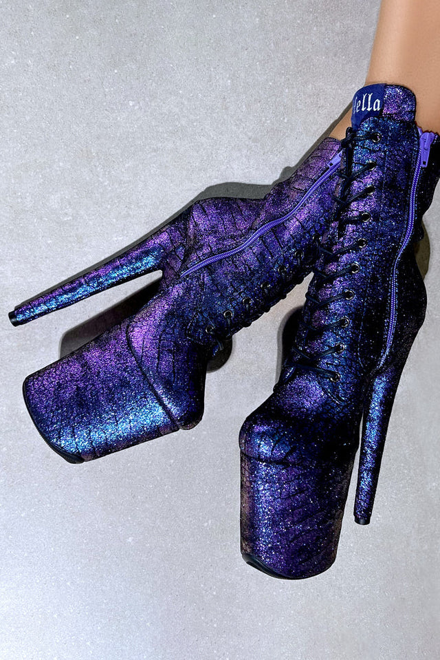 Hella Heels Mermaid 8inch Boots - Midnight · Pole Junkie