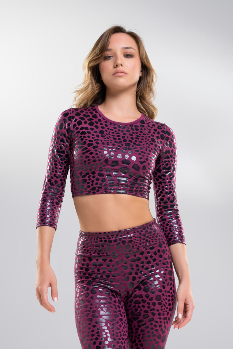 Paradise Chick Superhero Sticky Crop Top - Magenta Chameleon – Pole Junkie